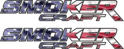 12" Smoker Craft USA PAIR Logos Vinyl Vehicle Car Watercraft Graphic ...