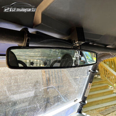 15" Wide Rear View Race Mirror Convex Mirror w/ 1.75" Clamp UTV for ...