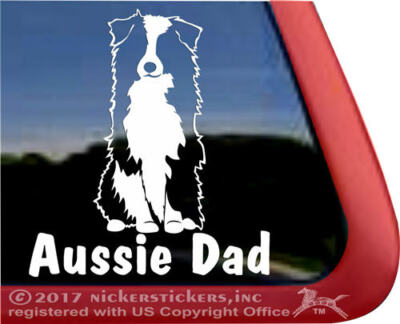 Aussie Dad | Australian Shepherd Vinyl Dog Window Decal Sticker | eBay