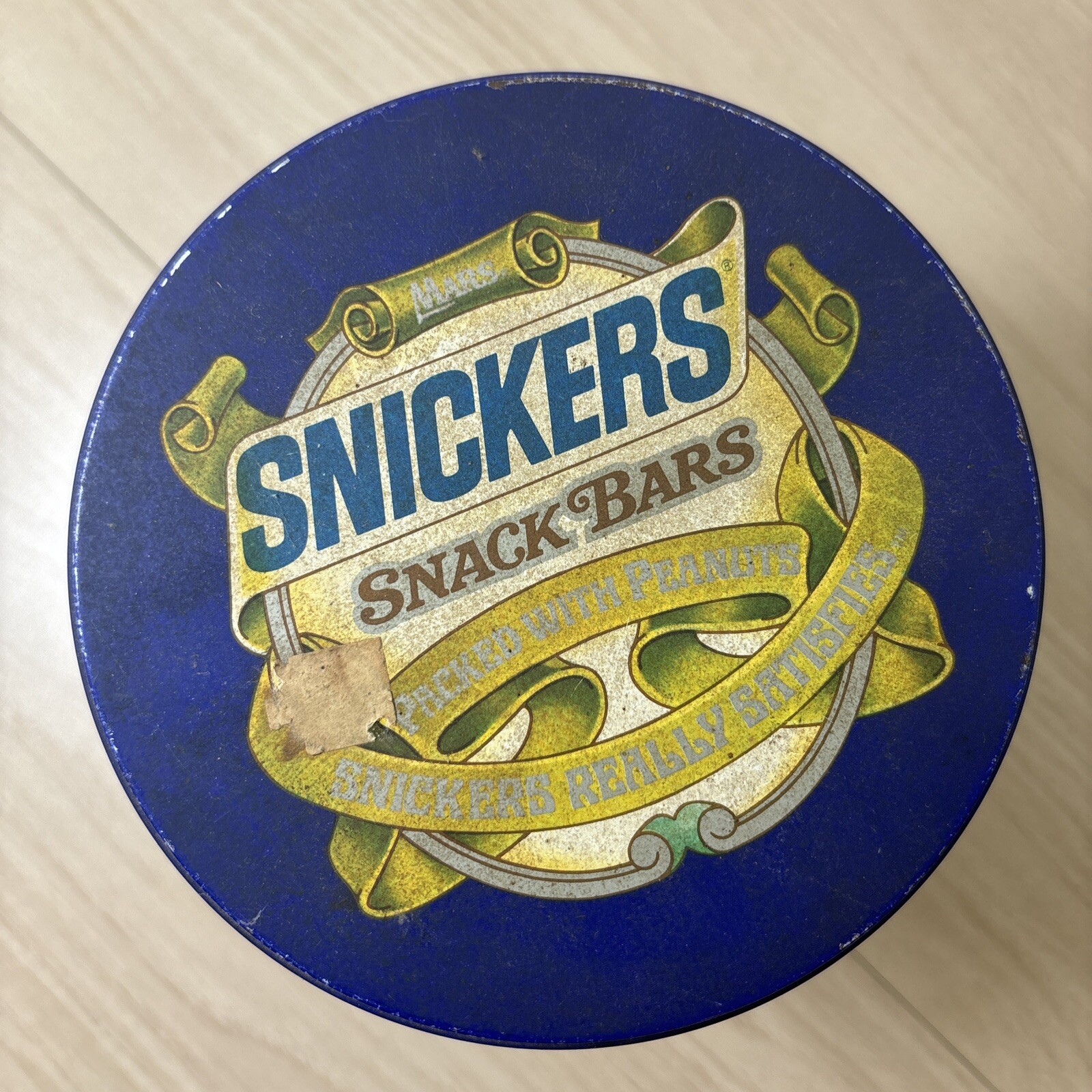 Snickers Snack Bars Mars Metal Vintage 1984 Empty Tin Can Shabby ...
