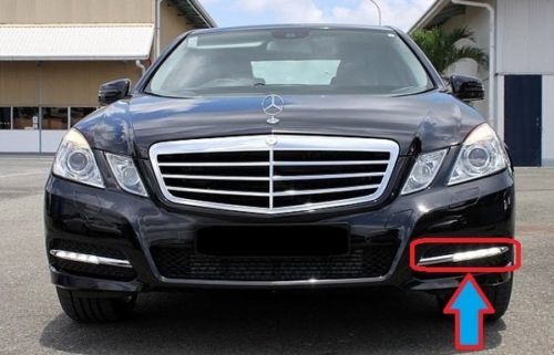 Mercedes E W212 Avantgarde DRL Light Chrome Left Trim A2128851774 NO🇺🇸 ...