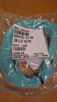 Quiktron VS 30m LC ST 10G DPX PVC Fiber Patch Cable 852-L22-099 30 ...