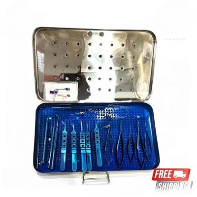 21 PCS Titanium Eye Cataract Ophthalmic Surgical Instruments Set With ...