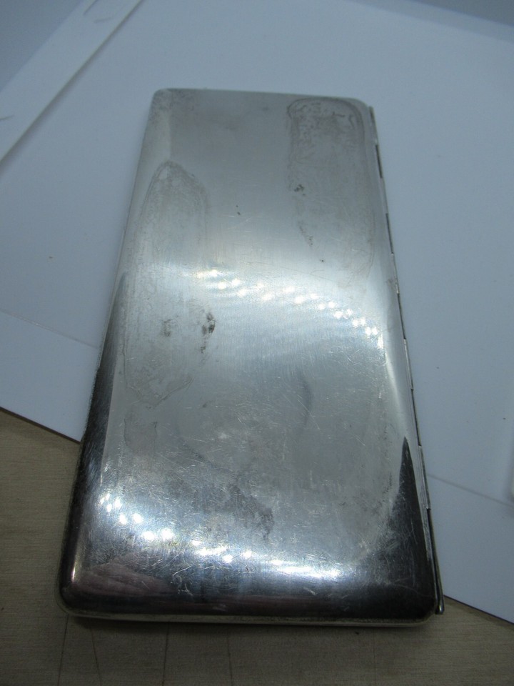 Vintage Silver Large Cigarette Case With Slide Lock System 950 silver ...