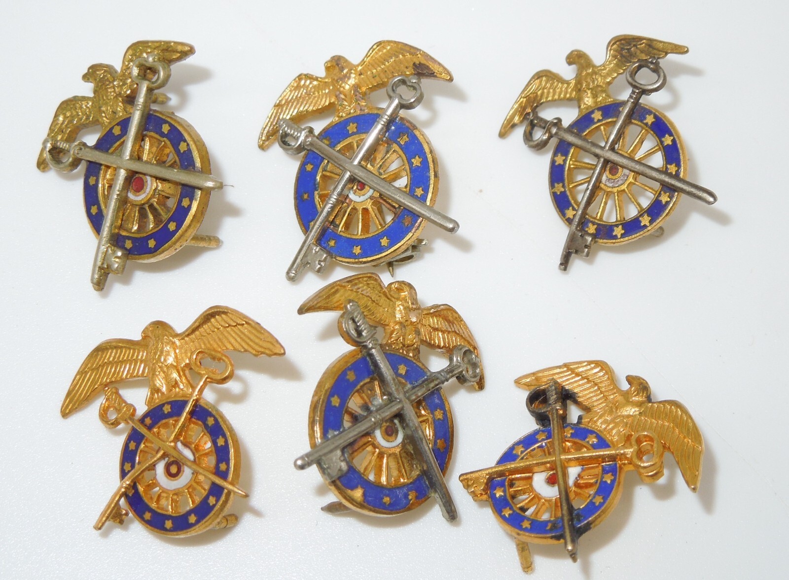 WWII US Army Officer Quartermaster Corps Branch Pins Insignia QM DR3 | eBay