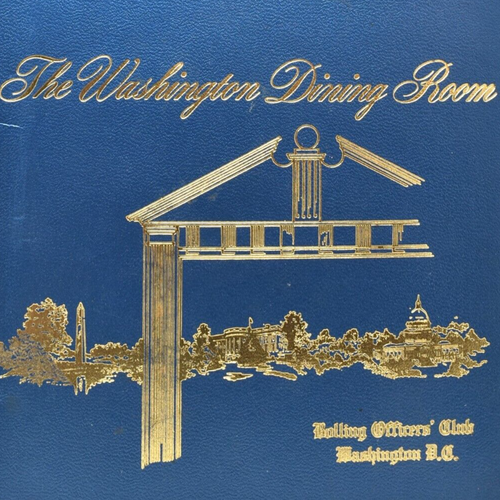 1950s Washington Dining Room Bolling Officers' Club Menu 50 Theisen ...