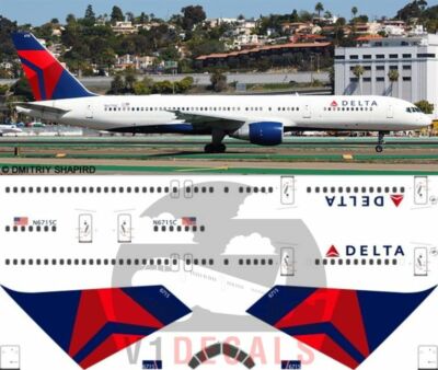 V1 Decals Boeing 757-200 Delta Airlines for 1/144 Minicraft Model ...