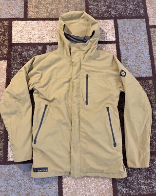 Burton Snowboard Mens Dryride Zip Up Hoodie Jacket Mustard Large Soft ...