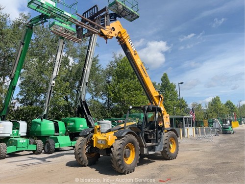 2018 JCB 509-42 42' 9,000 lbs Telescopic Reach Forklift Telehandler Aux ...