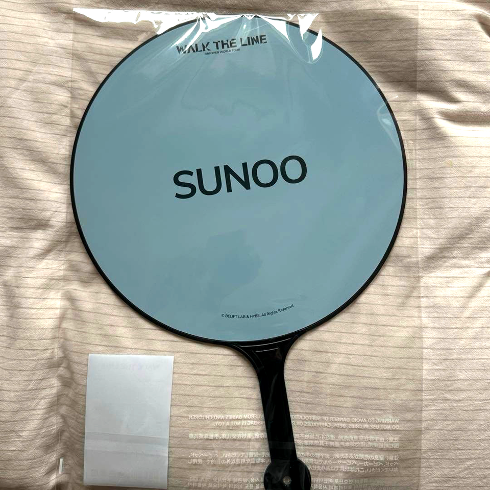 ENHYPEN SUNOO WALK THE LINE Official MD IMAGE PICKET Uchiwa Fan Limited ...