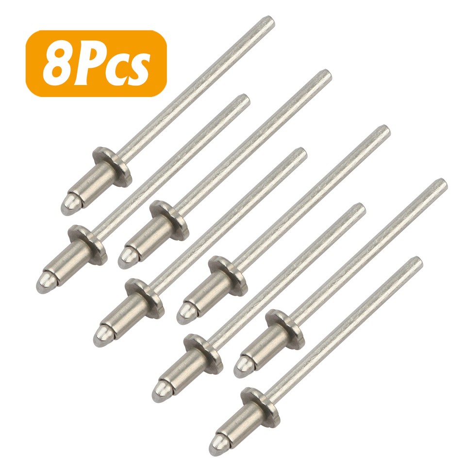 8x Nos Dash Rivets Stainless Steel For GM Ford Chrysler AMC VIN Door ...