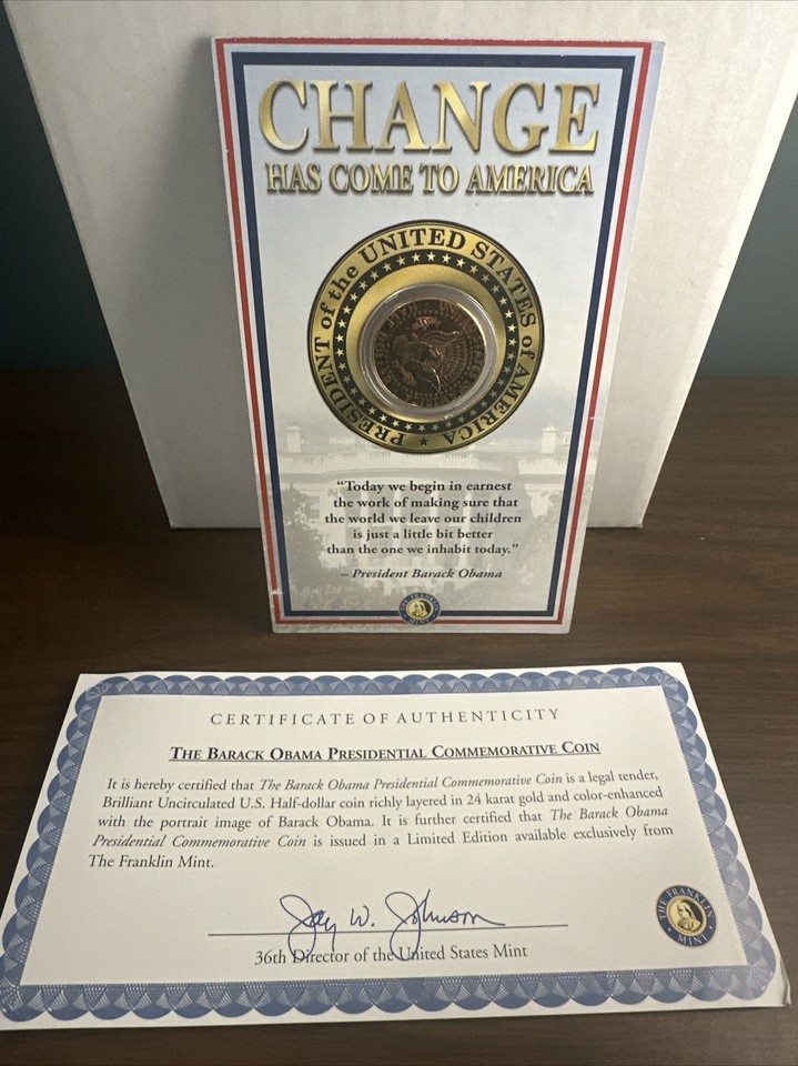 Barack Obama Presidential Coin US Half Dollar 24 Karat Gold - Limited ...