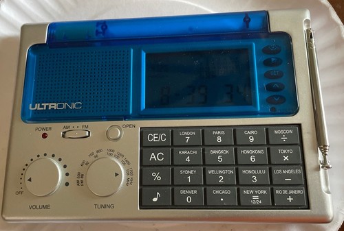 Ultronic WS-9 World Traveler Portable Alarm Clock Radio Calculator. New ...