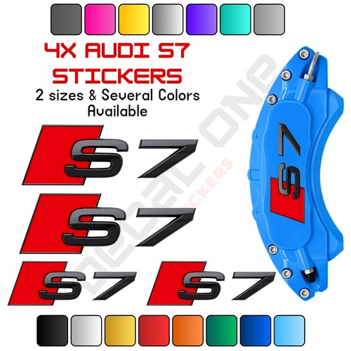 4x Audi S7 Brake Caliper Decals Stickers 3 Sizes - 2" / 3" Brake ...
