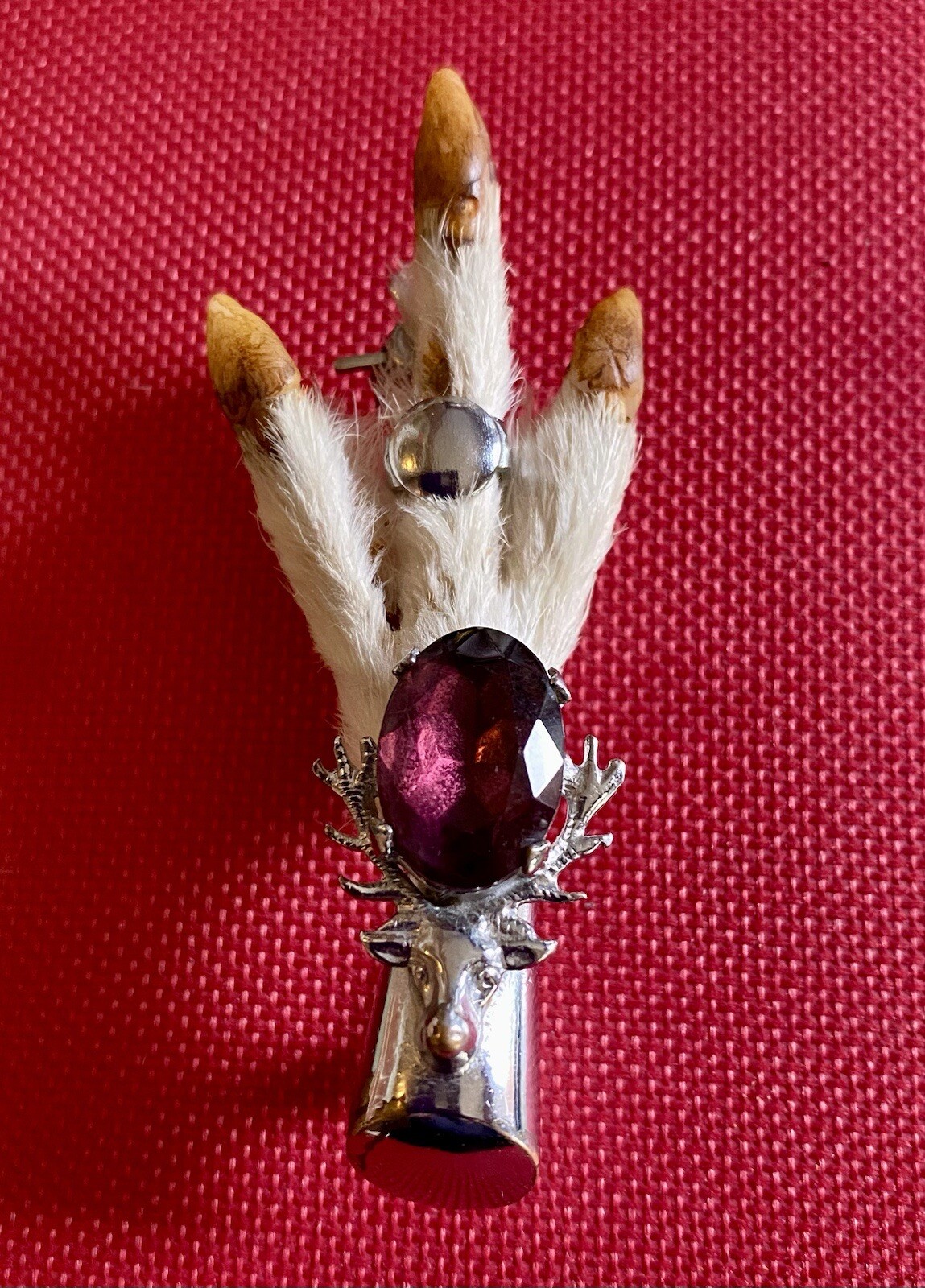 Vintage Scottish Ptarmigan Grouse Claw Brooch with Stags head and ...