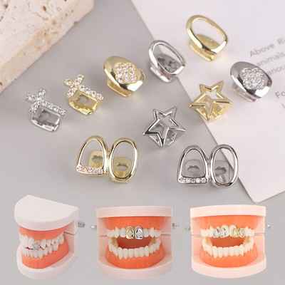 Hip Hop Single Tooth Dental Grillz Teeth Caps Punk Metal Grill Cap ...