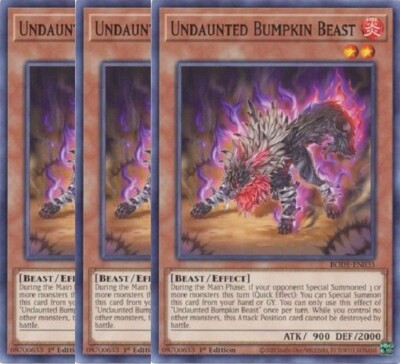 Yugioh - Undaunted Bumpkin Beast x 3 - 1st Edition - NM - Free ...