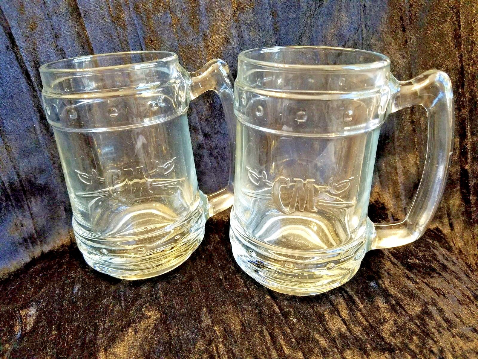 PAIR OF CAPTAIN MORGAN GLASS STEINS MUGS BORMIOLL ROCCO ITALY M15 | eBay