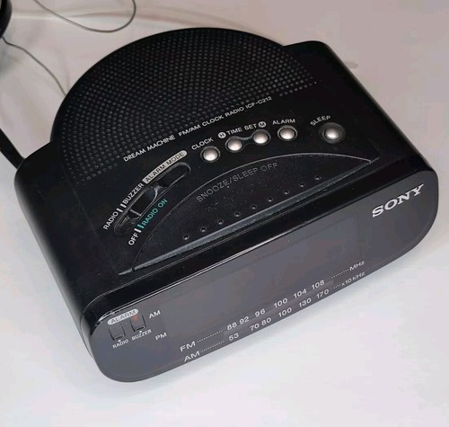 SONY ICF-C212 Dream Machine FM/AM LED Alarm Clock Radio Snooze Battery ...