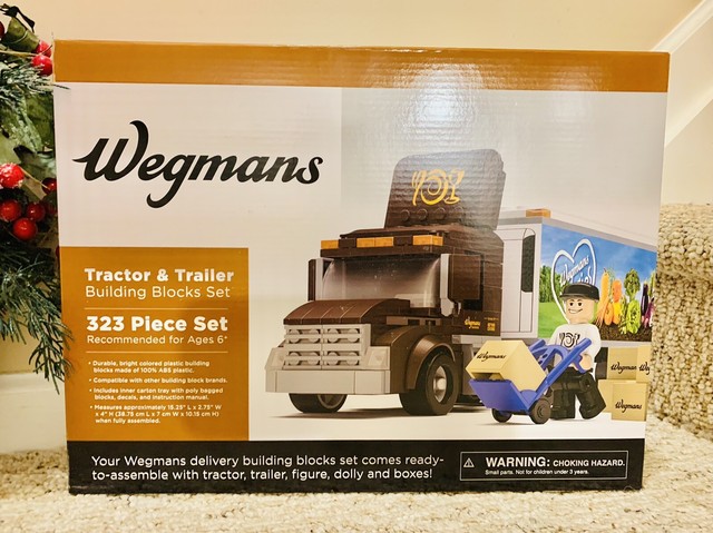 Wegmans Truck Tractor Trailer Building Block Set First Gear Toys Lego ...