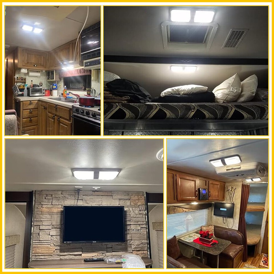 5Pack LED Interior RV Ceiling 12V Dome Light Fixtures Camper Trailer ...
