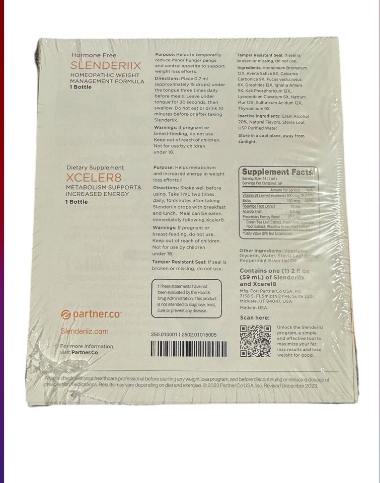 Slenderiiz Skinny Drops: Slenderiix & Xceler8, Exp01/2027 | eBay