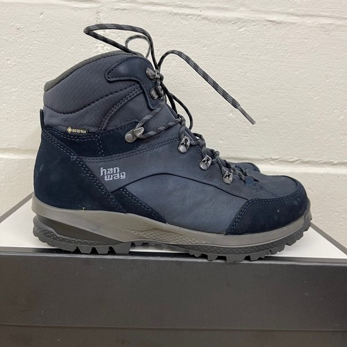 Hanwag Banks Lady GTX Hiking Boots Womens Size 9 Navy/Asphalt | eBay