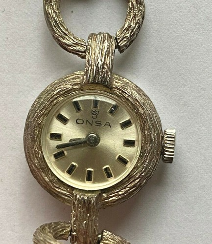 Onsa - 835er Silber - selten Vintage Damenuhr - Handaufzug - Werk läuft ...