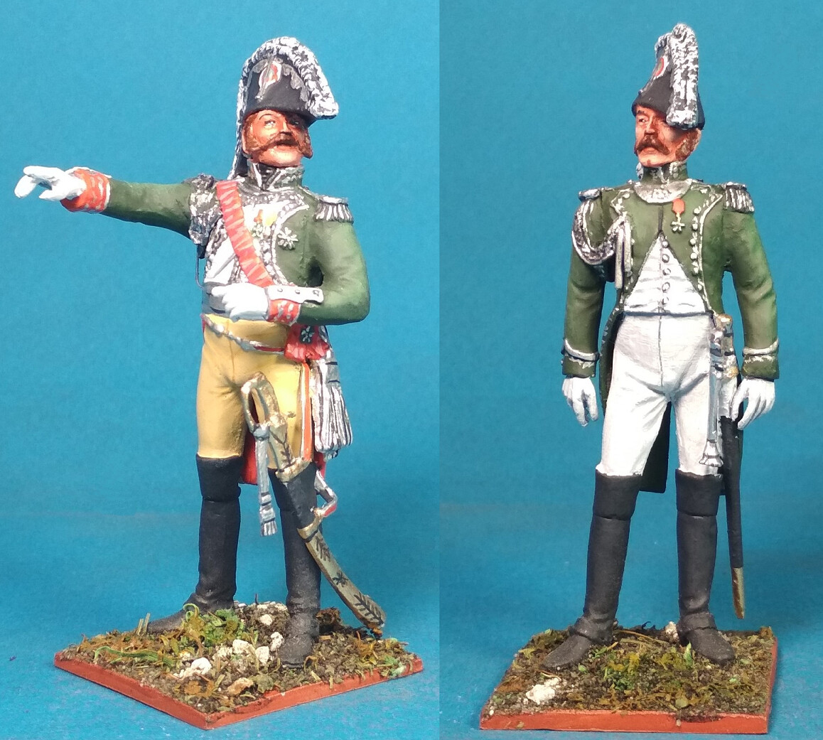 Unassembled Italian General staff, White Metal 60 mm Figure kit VID ...