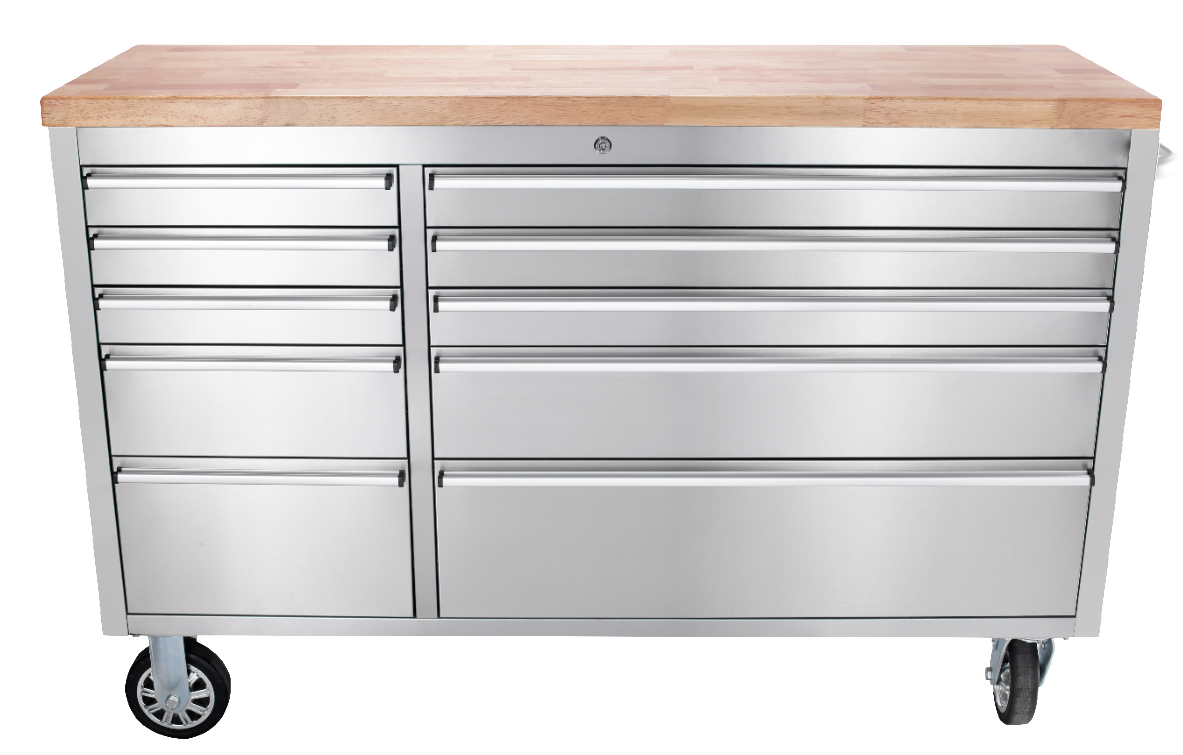 Priced To Clear! Stainless Steel 55 Inch Tool Chest with 10 Drawers ...