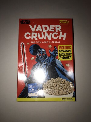 FUNKO Darth Vader Crunch STAR WARS Cereal Box Boxed Tee Shirt S NIB ...