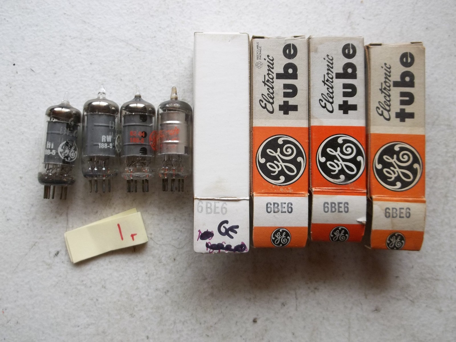 LOT OF 4 NEW IN BOX GE ELECTRONIC TUBE 6BE6 (337) | eBay