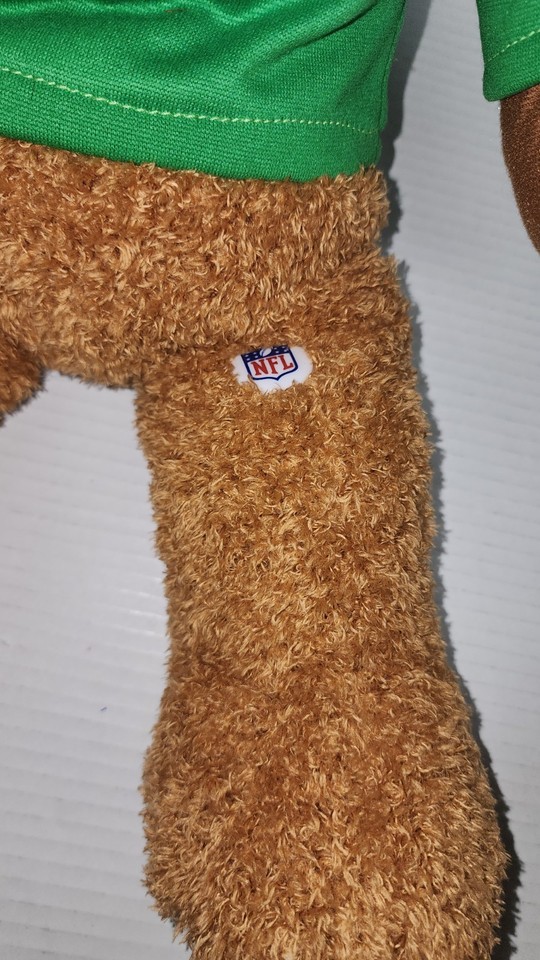 NFL New York Jets Bear Plush 2010 Logo Throwback Uniform Green Jersey ...