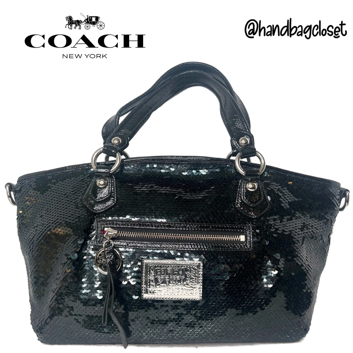 Black Sequin Coach Bags