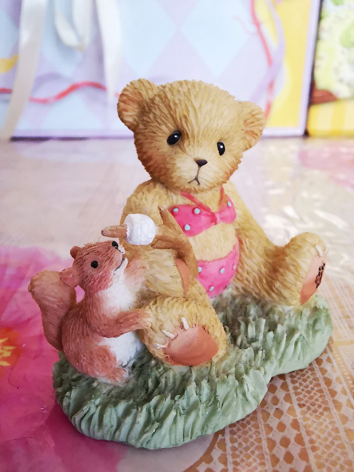 Cherished Teddies 'Evie' 2005 Club Exclusive Miniature Bear 2" Figurine ...