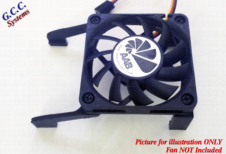 SAS Card Cooler Mount Bracket Clip 4 H220 9207-8i & 60mm Cooling Fan, w ...