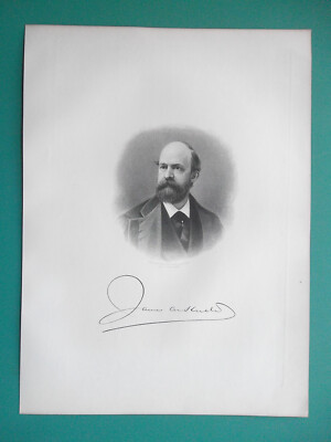 GEN. JAMES HUSTED N.Y. Banker Iron-Master Railroad Business- 1878 ...