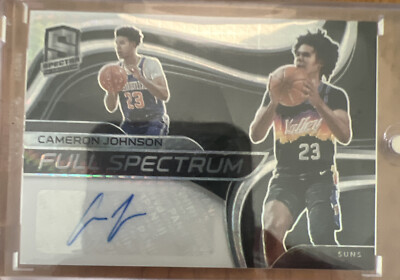 2020-21 Spectra Cameron Johnson Full Spectrum Auto 1/10. First on Print ...