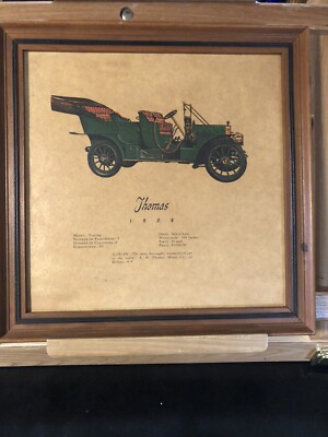 1908 Vintage Thomas Car Picture 11 1/2x11 1/2 Frame | eBay