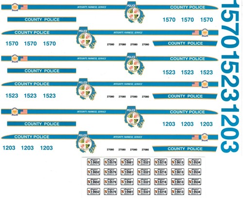 1/24, 1/25 Police Car decals (Bill Bozo - Baltimore Co.) | eBay