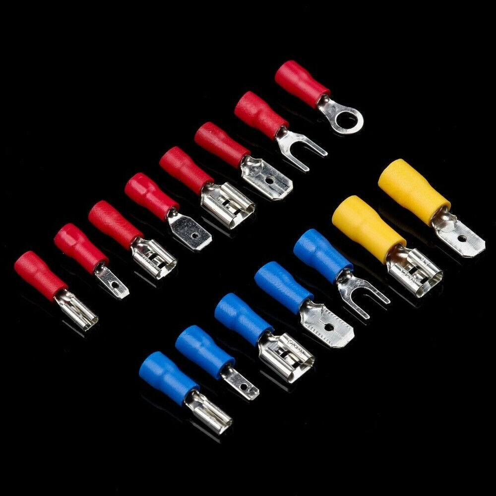 75-280PCS Crimp Spade Terminal Insulated Electrical Wire Connector Kit ...