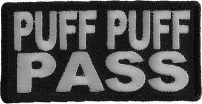 Puff Puff P Funny Iron on Patch- 3x1.5 inch - P3174 | eBay