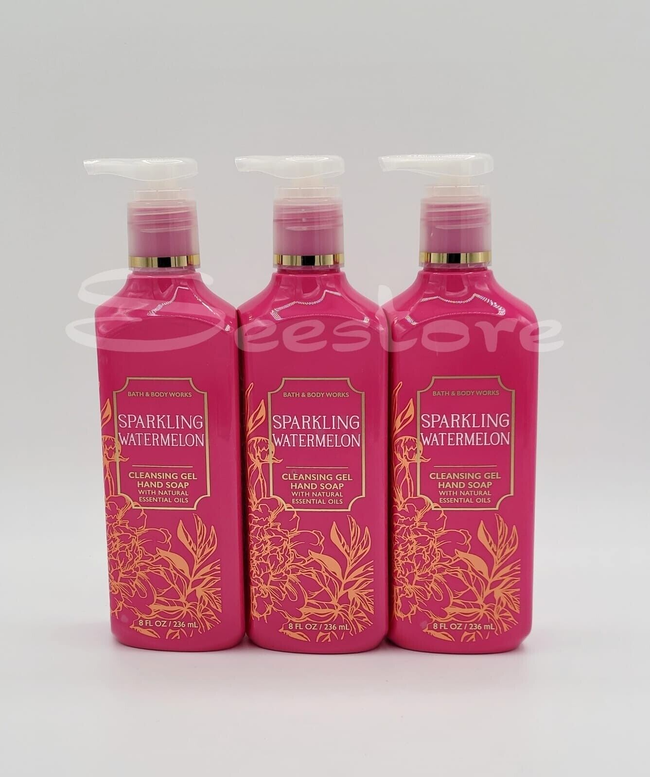 Bath & Body Works Sparkling Watermelon Cleansing Gel Hand Soap 8 oz Set of 3 | eBay