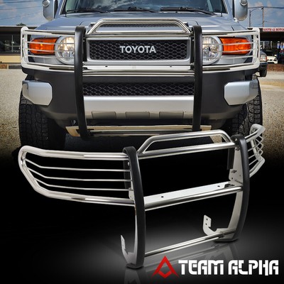 Fits 2007-2014 FJ Cruiser Chrome Stainless Steel Bumper Grille/Brush ...