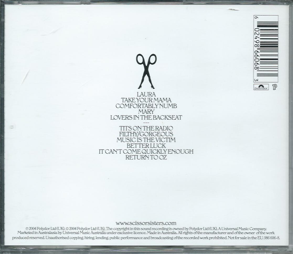 SCISSOR SISTERS " " ORIGINAL 2010 CD ALBUM EXC.CON. | eBay