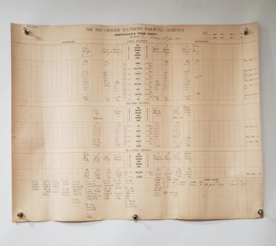 June, 25, 1900 Rio Grande Southern Railroad Co. Train Dispatch Record ...