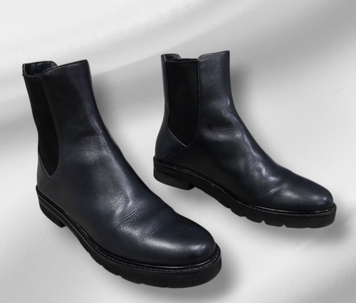 STUART WEITZMAN Women Dylan Black Leather Chelsea Boots 5.5B | eBay