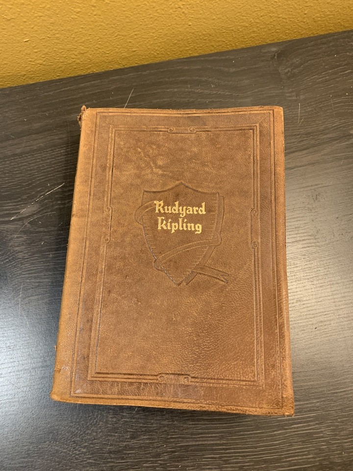 Antique Old Leather Bound The Works of Rudyard Kipling One Volume Book | eBay