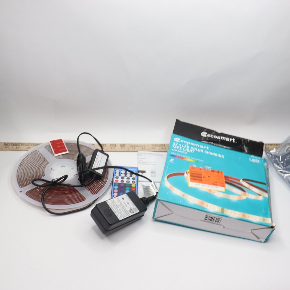 EcoSmart Indoor/Outdoor LED Strip Light w/ RF Remote White RGB 32ft | eBay