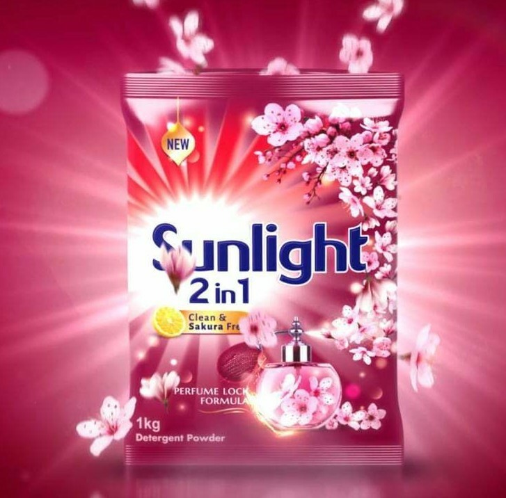 Sunlight 2 in 1 Clean & Sakura Fresh Laundry Detergent Washing Powder - 1kg | eBay